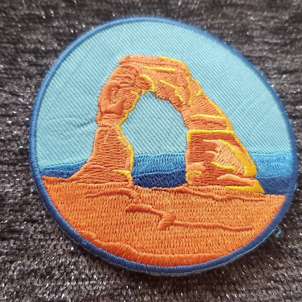 3" Circle Arches Patch - Delicate Arch National Park Patch - Iron on or ...