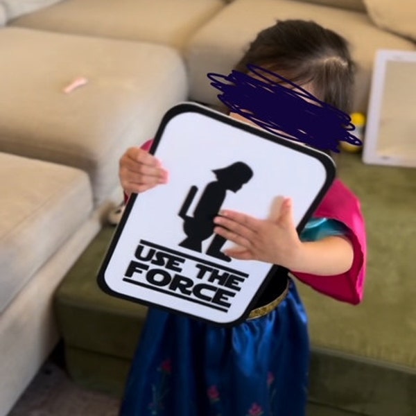 Use the Force - Funny Bathroom Sign - Restroom Sign - 6"~11" Options ...
