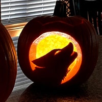 Wolf Pumpkin Carving Stencil: Halloween Jack-o-lantern Template ...