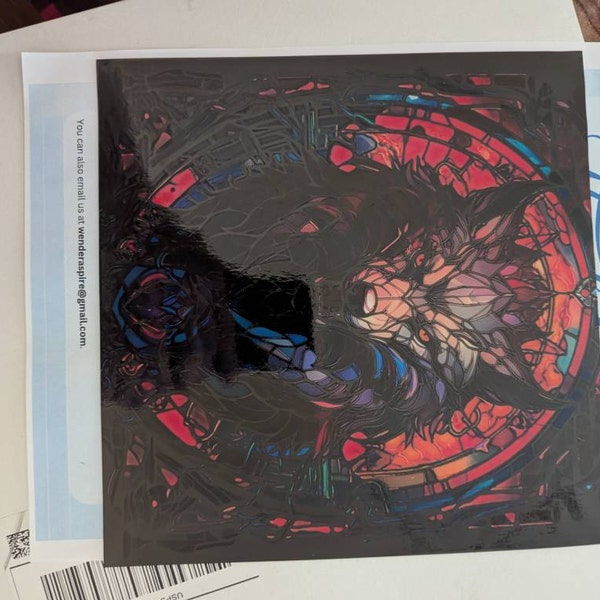 Werewolf Stained Glass Window Cling Werewolf Window Film Werewolf ...