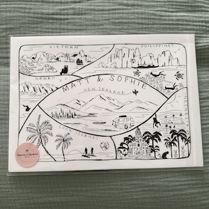 Personalised Travel Adventures Map Print Bespoke Travel Memories ...