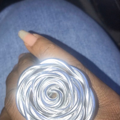 Rose Ring, Oversized Ring, Wire Wrapped Ring, Wire Ring, Statement Ring ...