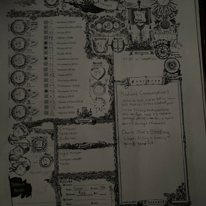 Gothic Vibes Character Sheet D&D 5e - Etsy