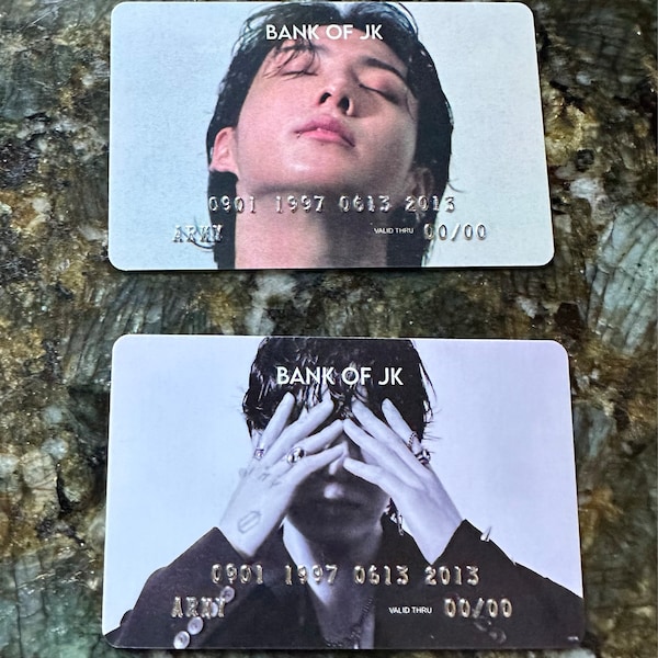 BANK of JK CARD | Jungkook Bts Bangtan Photocard - Etsy