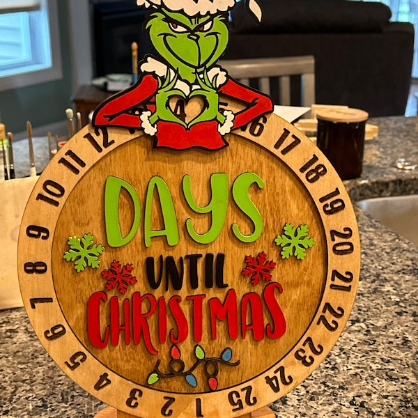 Christmas Cartoon Countdown Svg, Christmas Countdown Svg, Countdown ...
