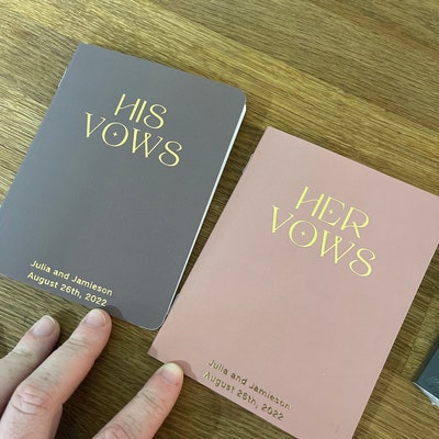 Wedding Vow Books Perfect for Your Big Day or Vow Renewal, Boho Neutral ...