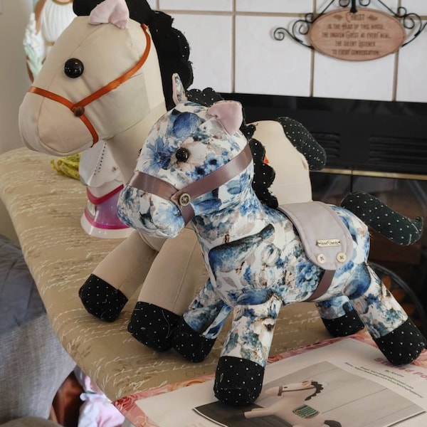 Stuffed Animal Pony PDF Sewing Pattern & Tutorial Stuffed Horse Pattern ...