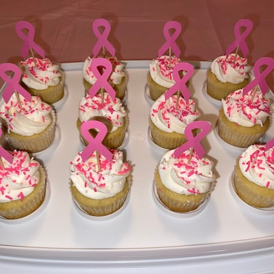 Cancer Awareness Ribbons Cupcake Toppers Awareness Team Ribbon ...