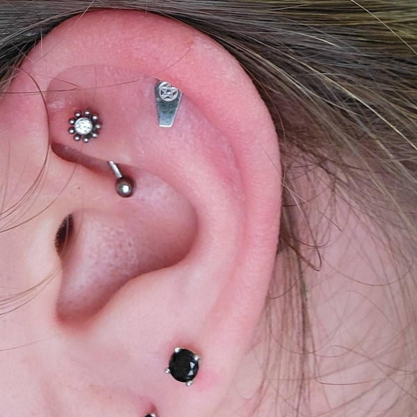 Titanium Threadless With Fixed Disk Floating Navel Bar | Floating ...