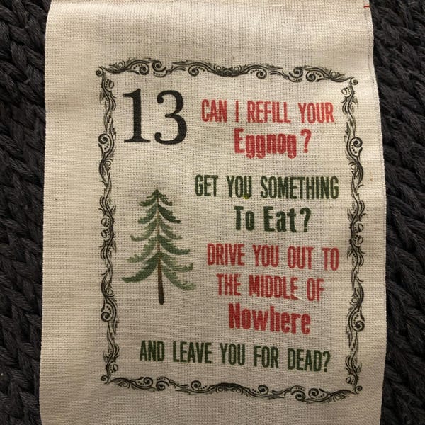 Outlander Inspired Advent Calendar Christmas Bags Sassenach Jamie ...