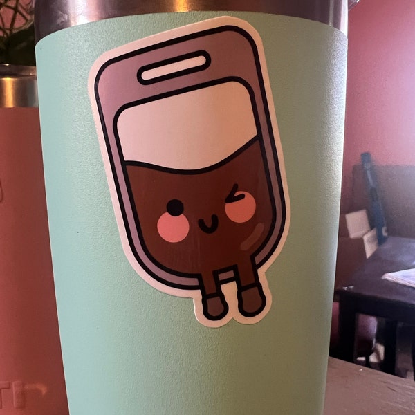 IV Bag Sticker Boba & Coffee | Nursing Medical Healthcare Stickers ...