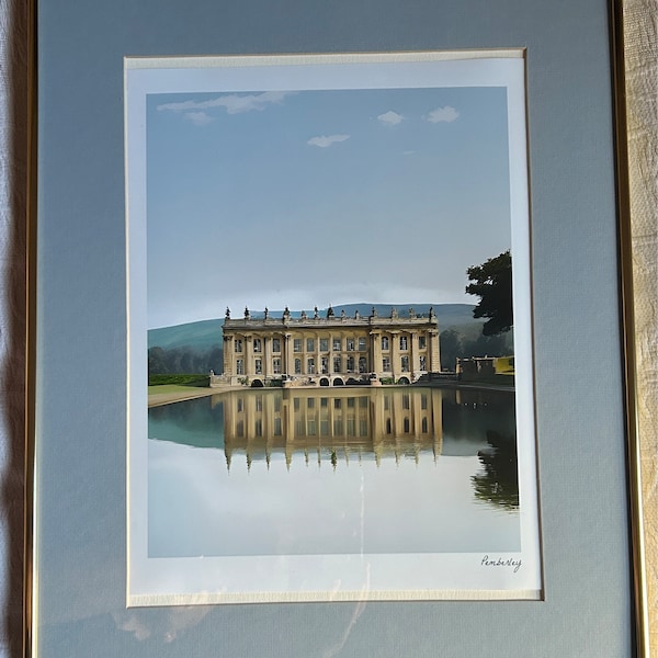 Pemberley Poster | Pride and Prejudice Art Print | Digital Download ...