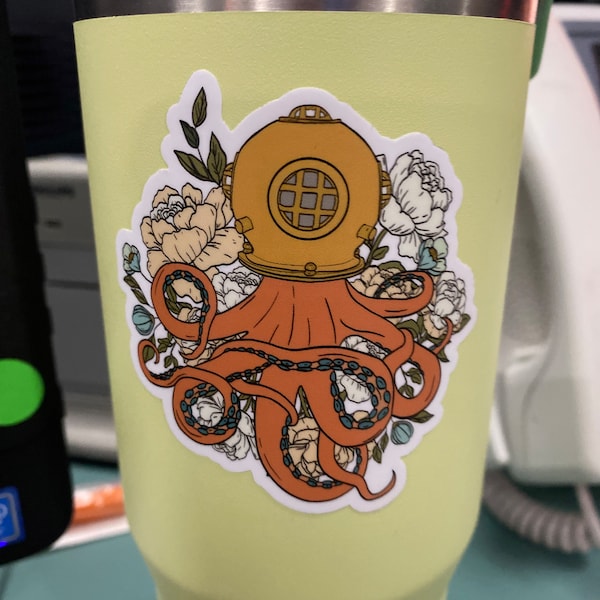 Diver Octopus Anchor Mug | Diver Helmet Coffee Mug | Antique Anchor ...