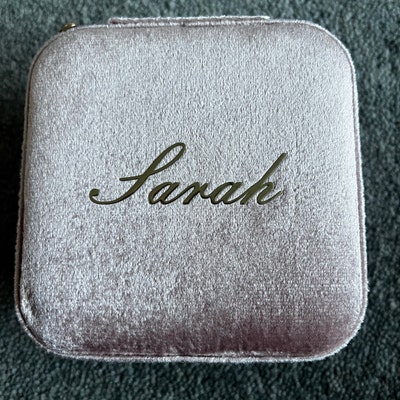 Personalized Velvet Jewelry Box,initials & Name Travel Jewelry Case ...