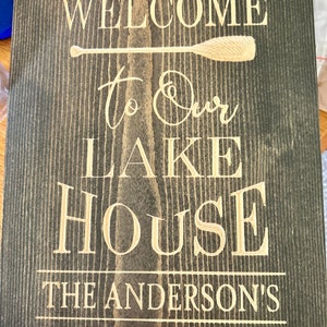 Personalized Engraved Welcome to Our Lake House Oar Sign - Etsy