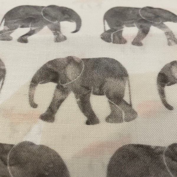 Heathered Gray Baby Elephant Fabric - Baby Elephants - Grey by ...