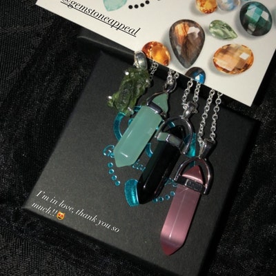 Black Onyx Gemstone Point, Onyx Necklace, Gemstone Point, Healing ...