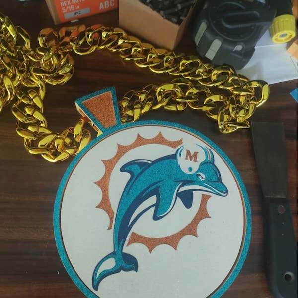 Custom Swag Spinner Chain Logo Miami Cuban Link Swag Bling Turnover ...