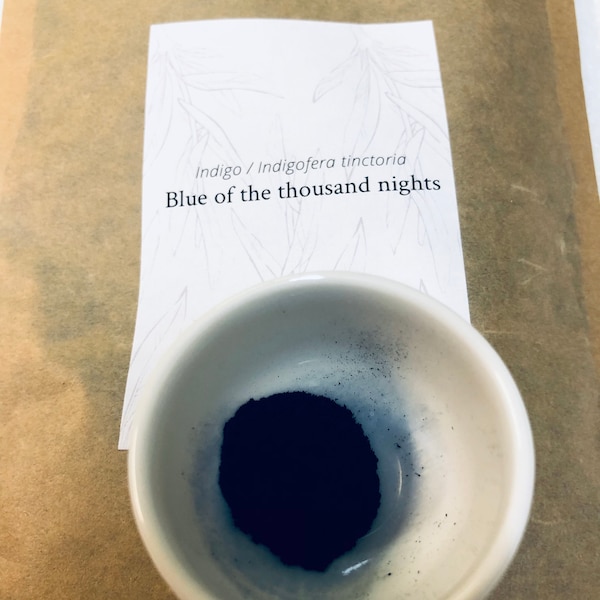 Blue Indigo Pigment for Natural Dyeing, Indigofera Tinctoria Powder for ...