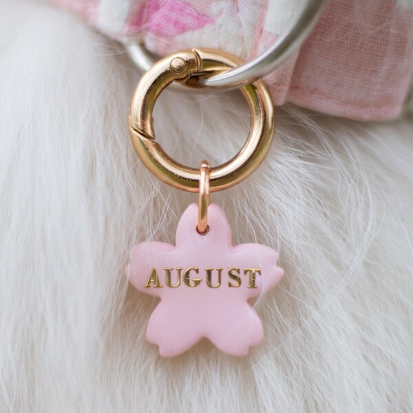 Sea Shell Shaped Name Tags for Pets, Polymer Clay Tag, Silent ID Tag ...