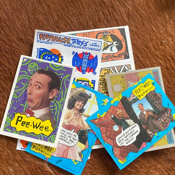 Vintage 1988 Pee-wee Herman Pee-wee's Playhouse Fun Pak Trading Cards ...