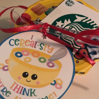 PRINTABLE I CEREAL-SLY Think You're Awesome Tag Instant Download ...