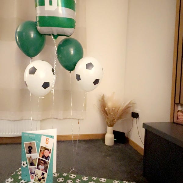 Personalised Football Balloon Set, Uninflated, Football Balloons ...