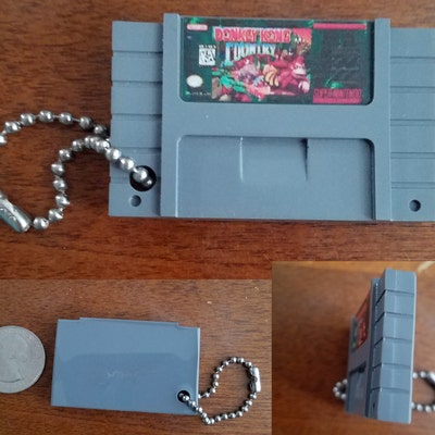 Miniature Super Nintendo SNES Cartridge Keychain - Etsy