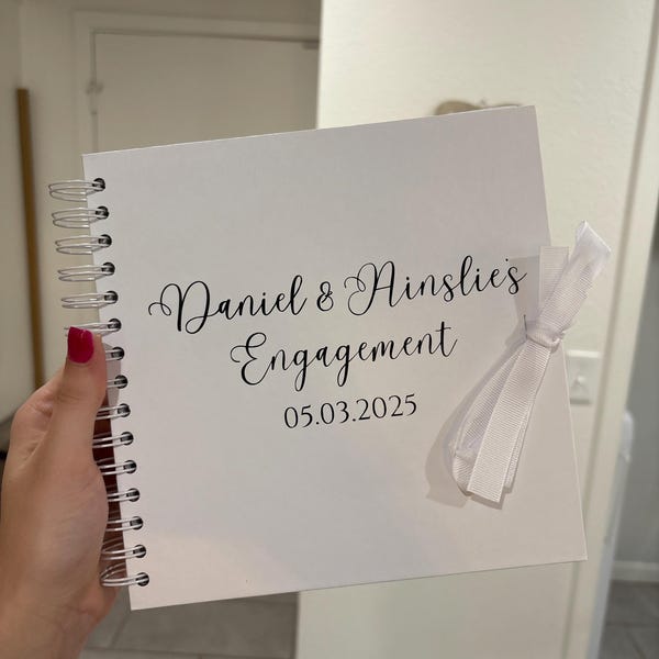 Engagement Gift, Personalised Engagement Scrapbook Album, Engaged ...