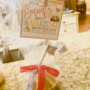 Teacher Bundt Cake Gift Tag, No Ifs Ands or Bundts You're Amazing ...