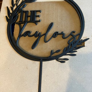 Personalized Wedding Cake Topper / Script Cake Toppers for - Etsy