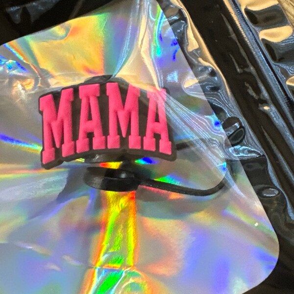 Varsity Mama Straw Topper, Pink Mama Straw Cap, Mama Straw Topper, Cute ...