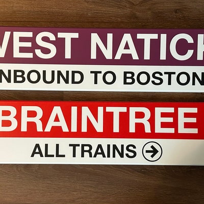 36 Officially Licensed Painted MBTA Station Signs Pick A Station ...