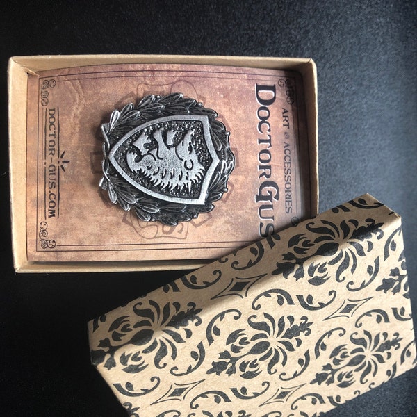 Hedgehog Heraldic Badge - Heraldry Cosplay Pin - Handcrafted Pewter ...