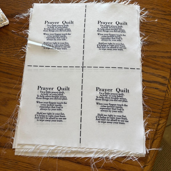 PRAYER QUILT Blanks for Sewing Printed for You - Etsy