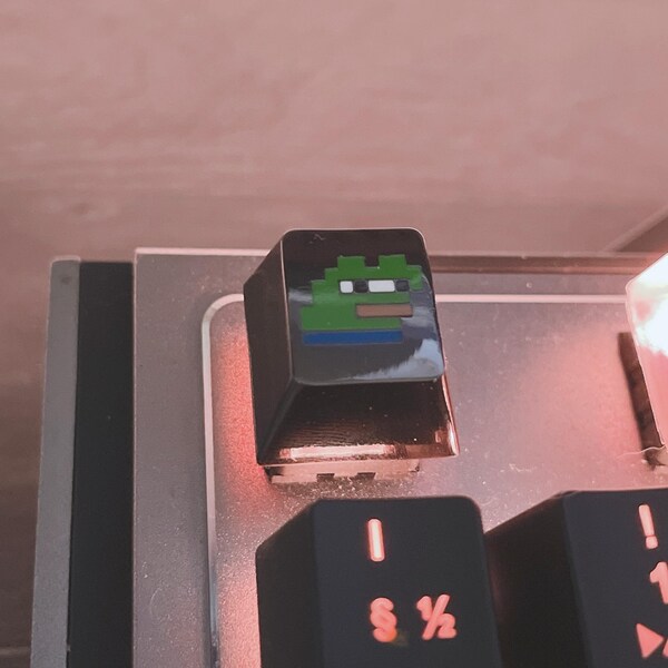 Cute Uwu Rose Gold Metal Artisan Keycap - Custom Mechanical Keyboard ...