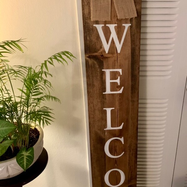 Welcome Sign, Stained Welcome Sign, Porch Sign, Porch Welcome Sign ...
