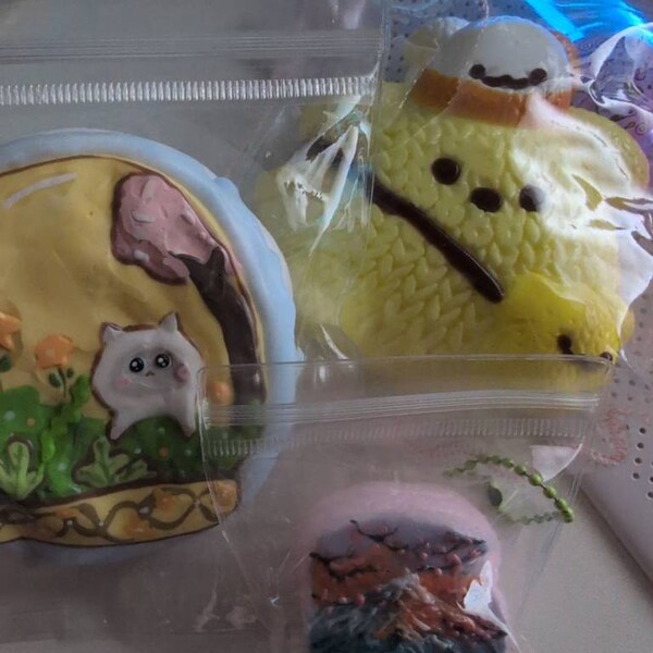 OOAK Taba Squishy | Unique Oil Paint Style Color | Handmade Squeeze Toy ...