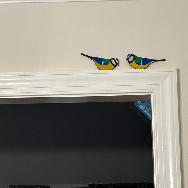 A Pair of Handmade Wooden Black-capped Chickadee Bird Door Toppers - Etsy
