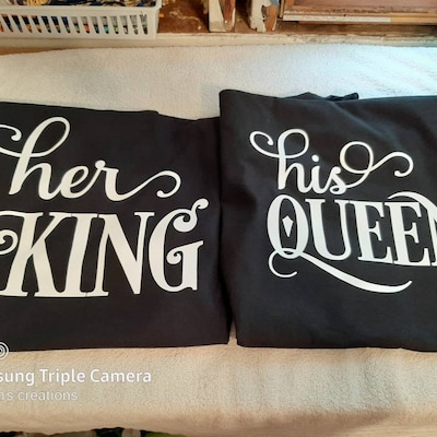 Her King SVG, His Queen SVG , Version 2, SVG Design, Digital Cutting ...
