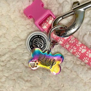 Personalized Dog ID Tag Cut Out Dog Paw Dog Name Tag Dog - Etsy