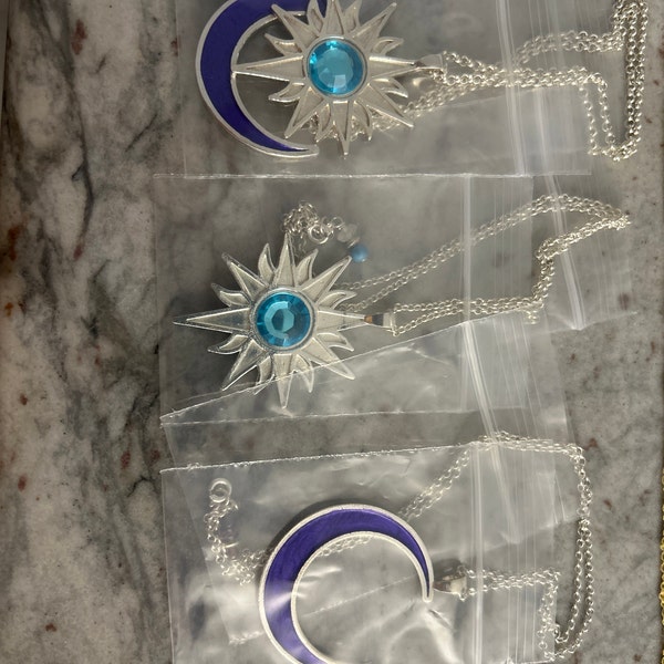 Sterling Silver - Bright Finish- Twitches Miranda Sun/moon Pendant ...