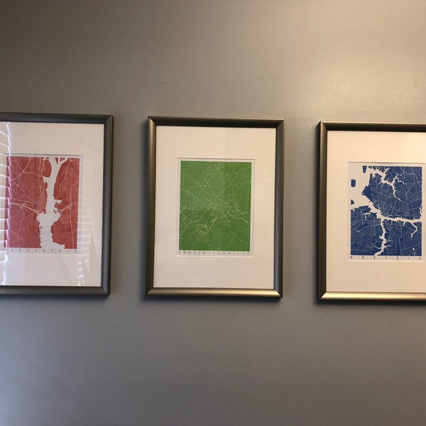 Custom Map Art Print - Any City in the World - Custom City Map / Print ...