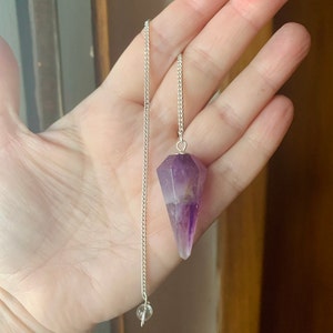 Amethyst Pendulum Polished Amethyst Crystal Pendulum - Etsy