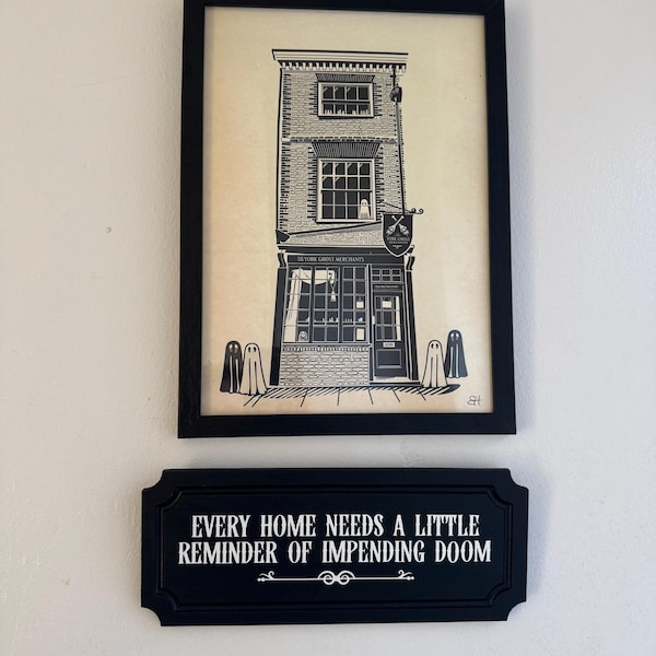 Gothic Sun and Moon Wood Slice - Maximalist Goth Gallery Idea - Dark ...