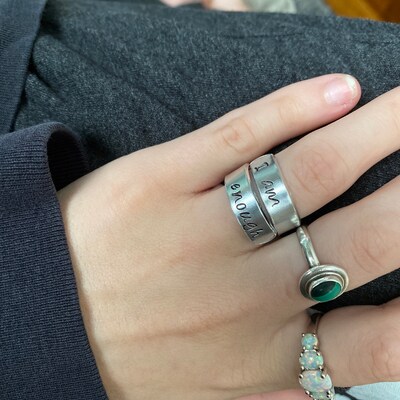 I Am Enough Hand Stamped Ring Very Sturdy Ring Great - Etsy