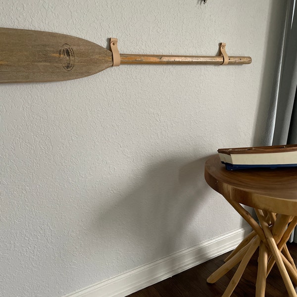 Leather Paddle Hangers, Canoe Paddle Hanger, Hanger for Decorative ...