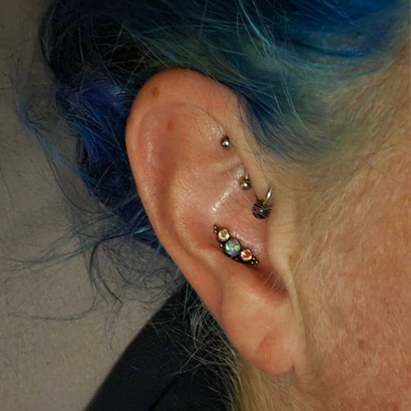Titanium Helix Cluster With Flatback , Many Colors to Choose From ...