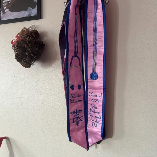 Pageant Sashes Pink Satin / Hot Pink Trim/ # 16 Diamond Rhinestones ...