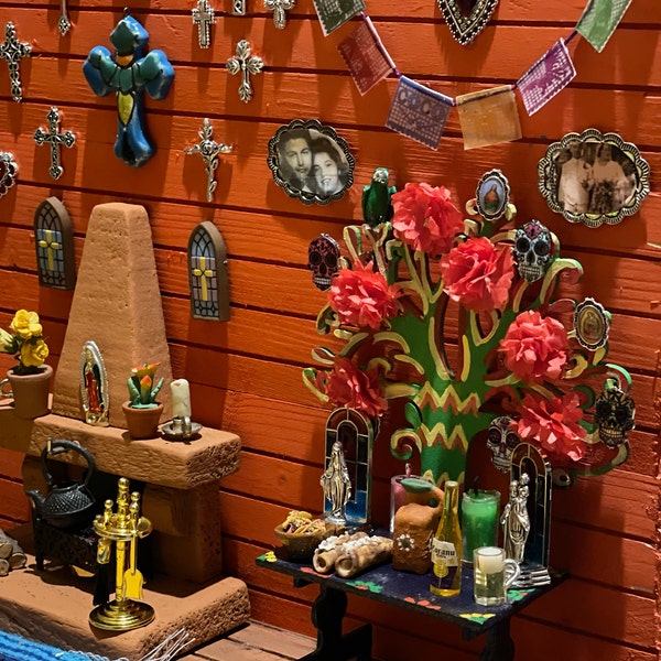 Miniature Treasure Maps and Compass With Leather Pouch Set Red 1:12 ...